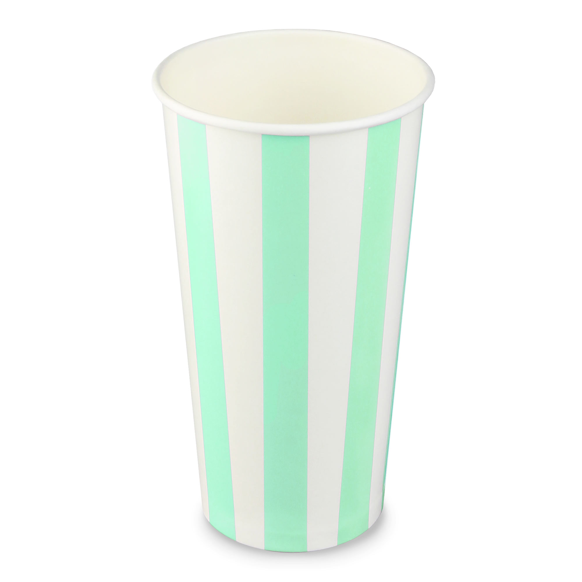 Green Striped Milkshake Paper Cups 20oz / 568ml