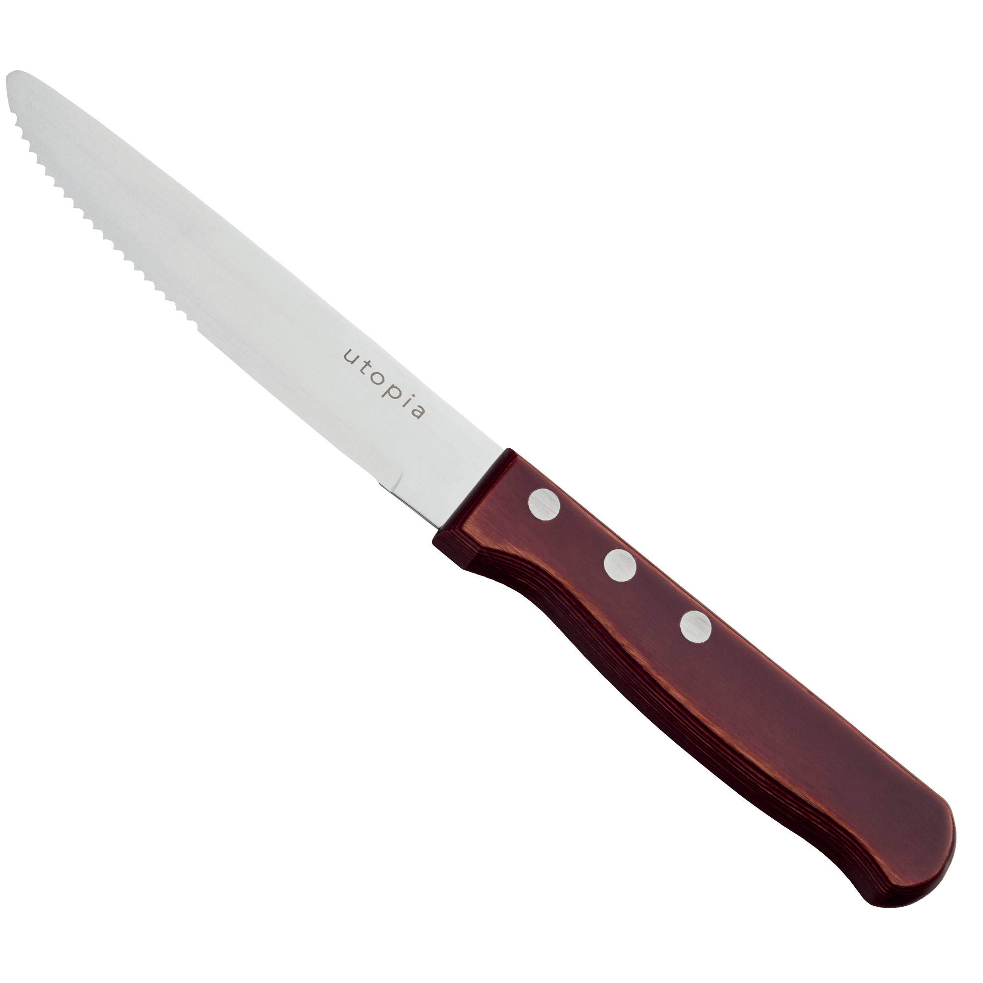 Jumbo Polywood 3 Stud Steak Knife