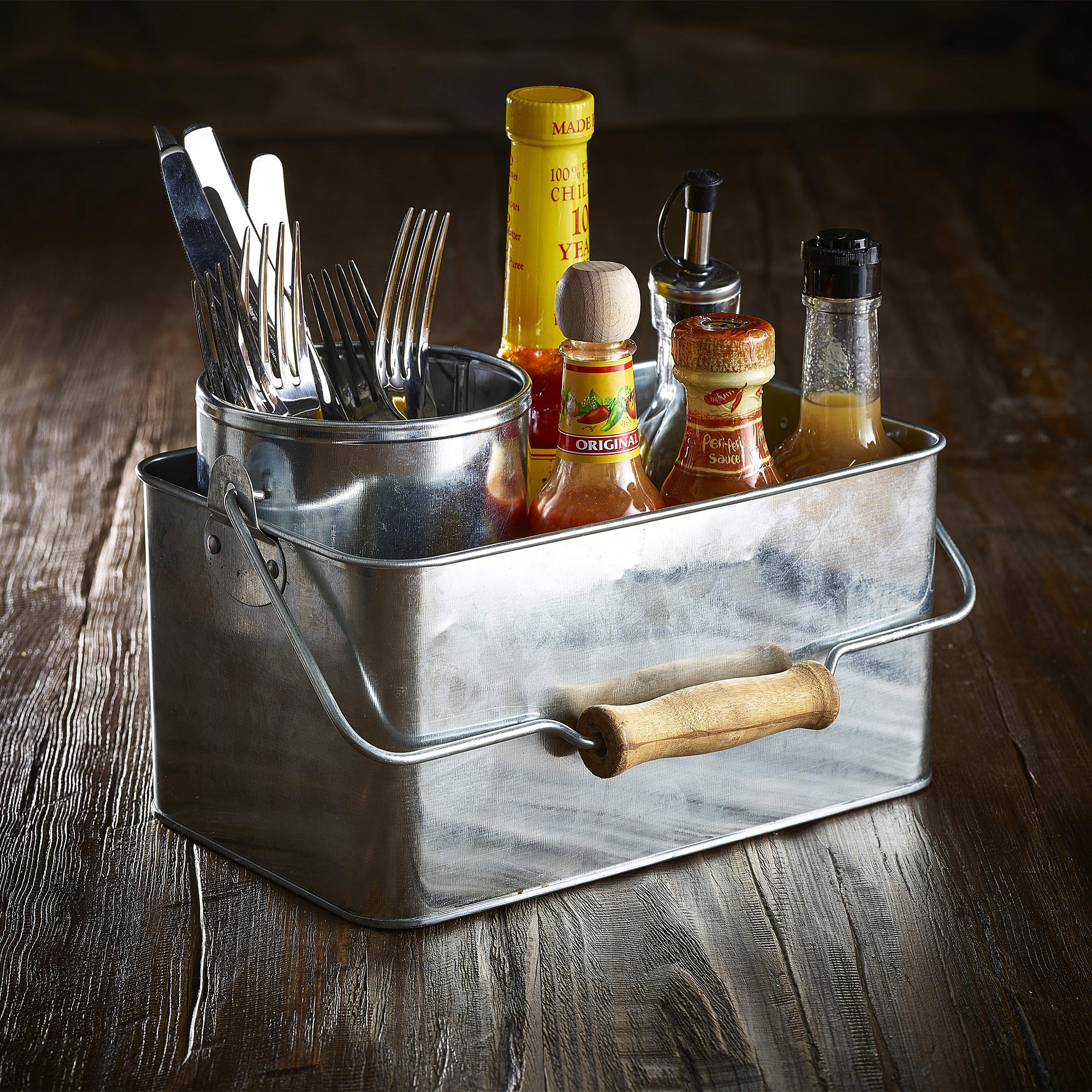GenWare Galvanised Steel Rectangular Table Caddy
