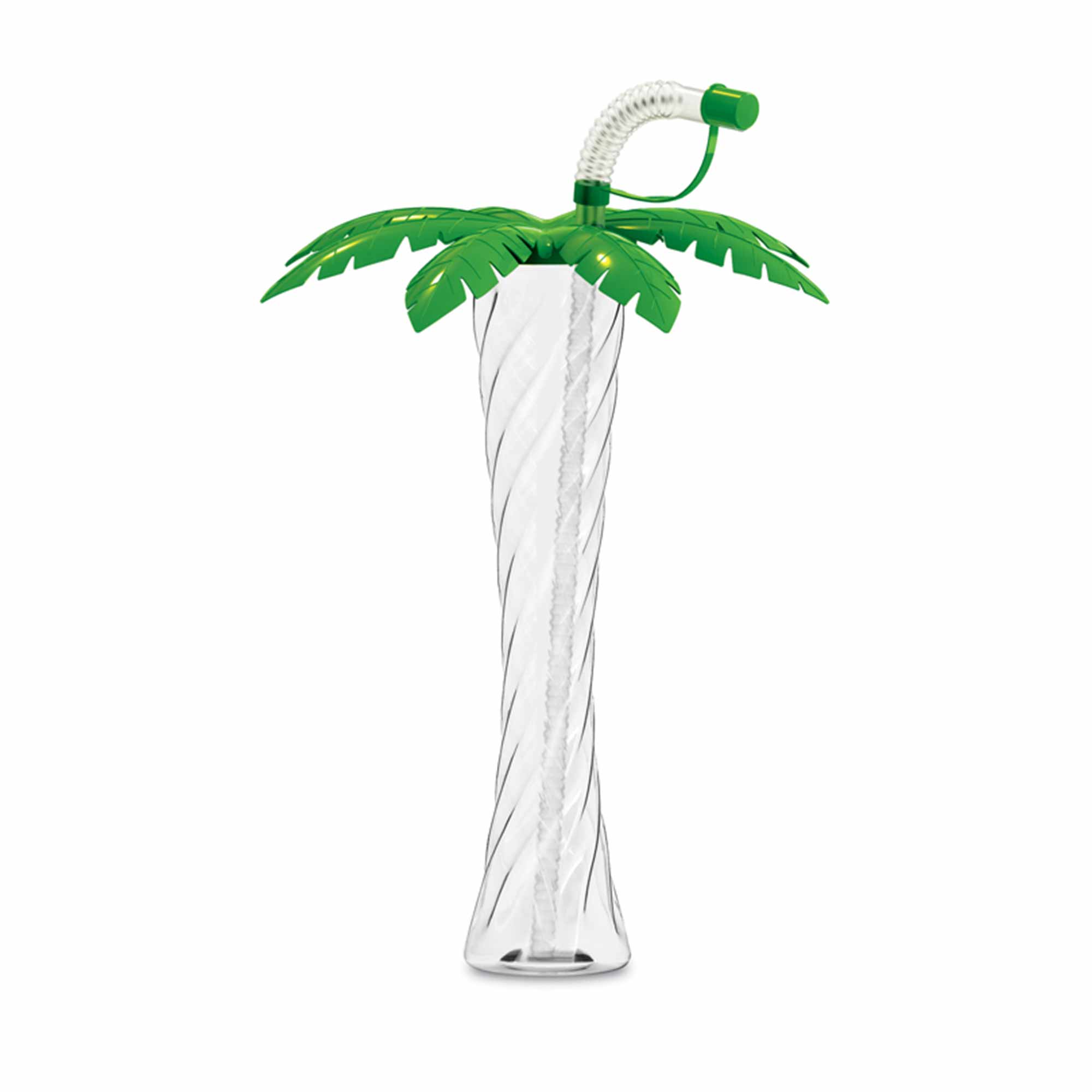 Palm Tree Cups with Straw 12.3oz / 350ml