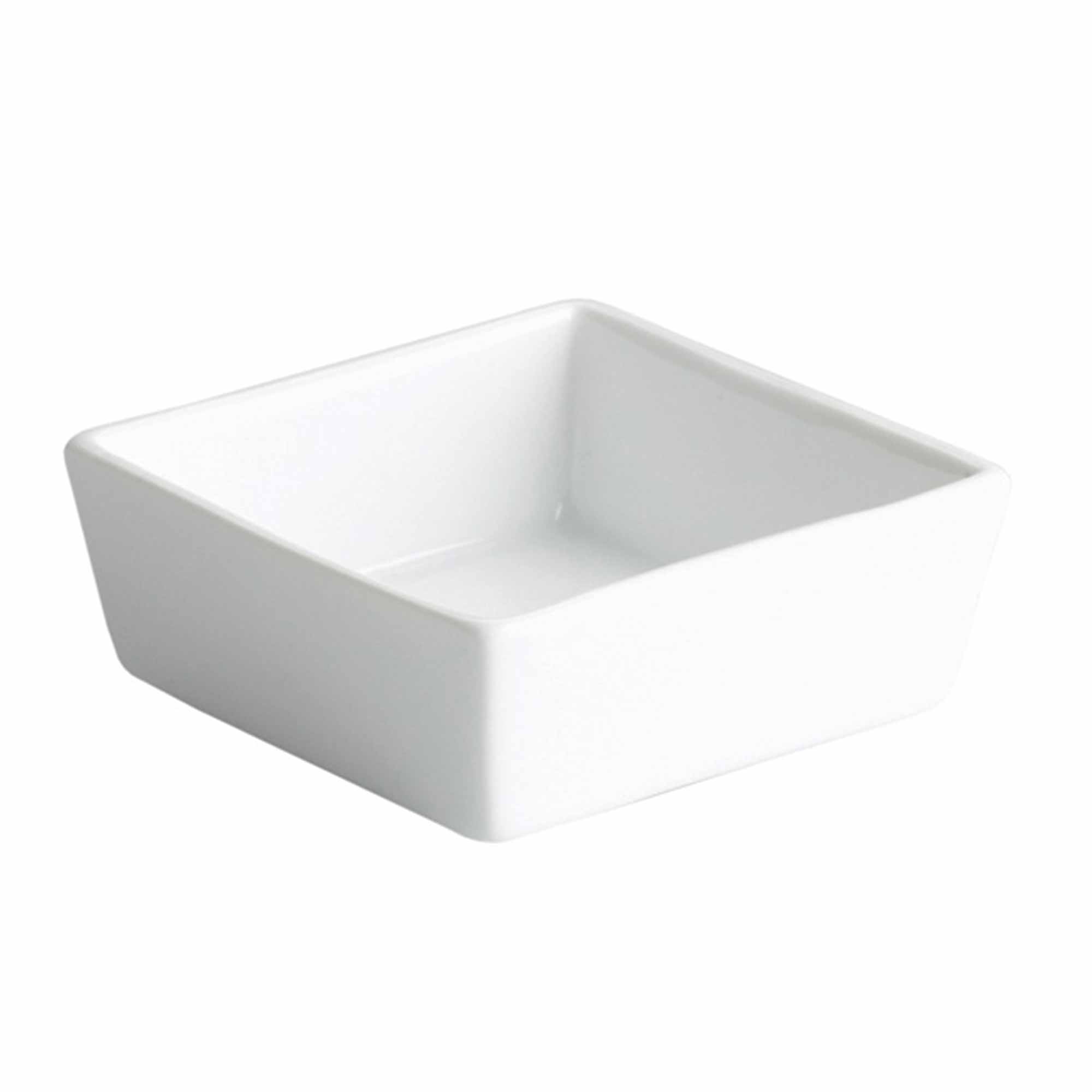 Moonlight Square Dip Bowl White 8cm