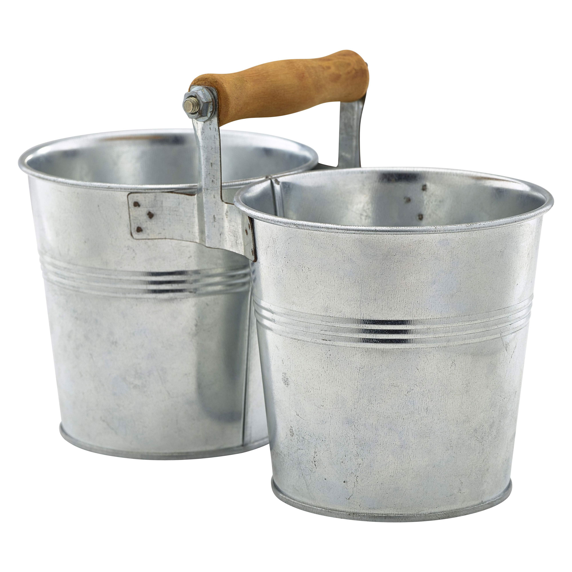 Genware Galvanised Steel Combi Serving Buckets 12cm