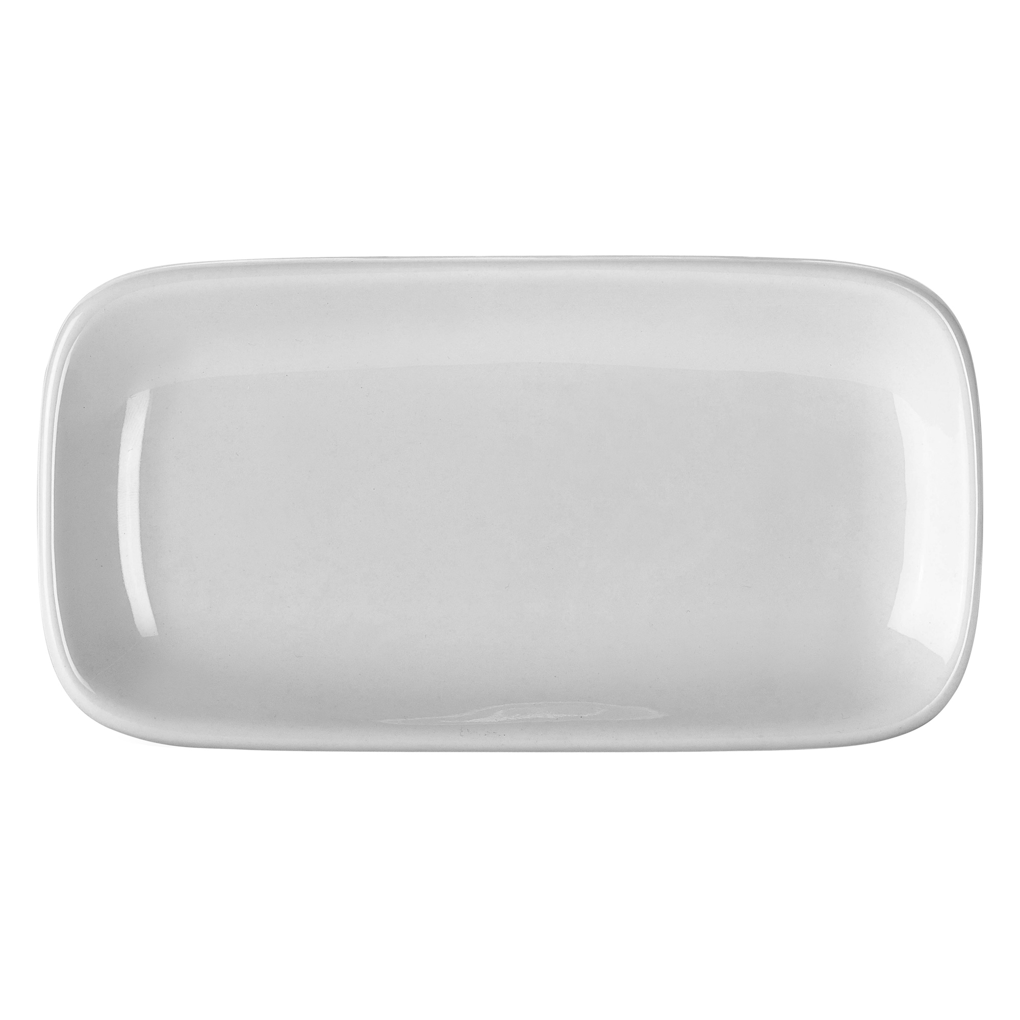 Royal Genware Rectangular Rounded Edge Plate 19.5 x 10cm