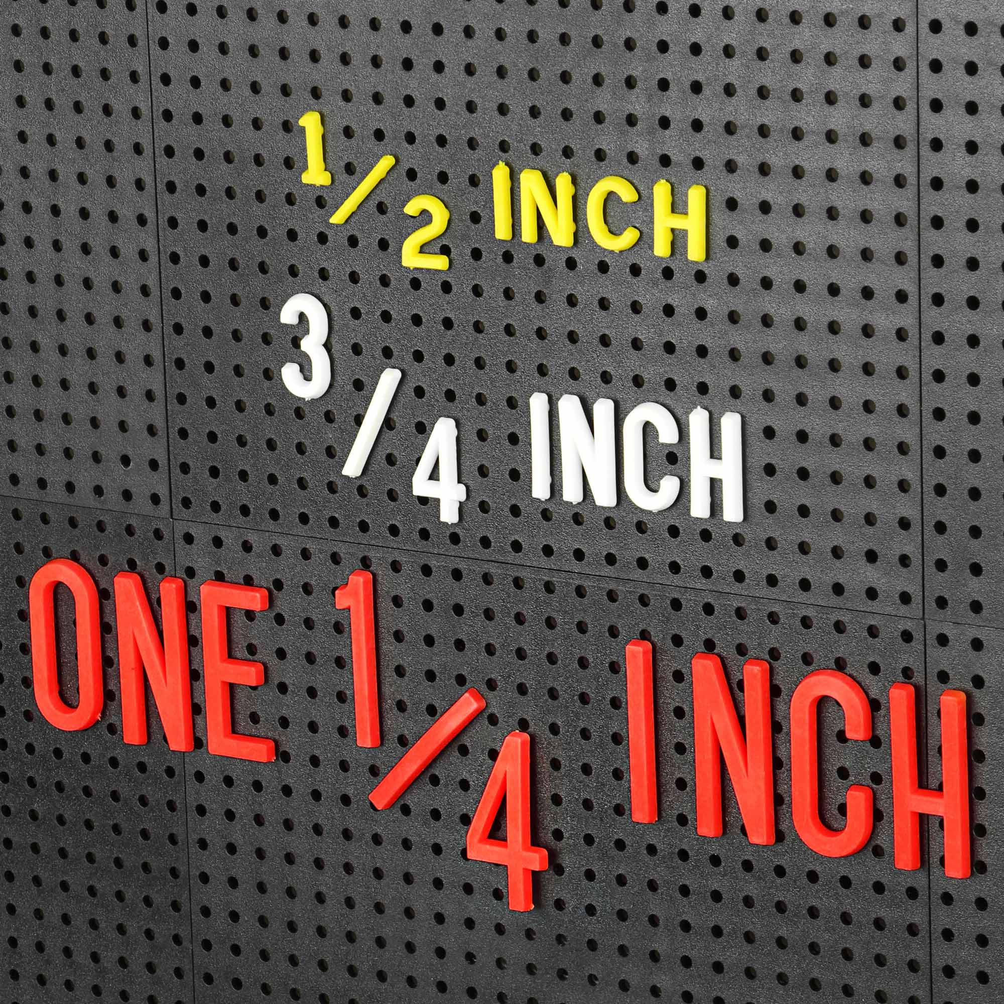 Design-A-Sign Peg Board Letters White 0.5inch