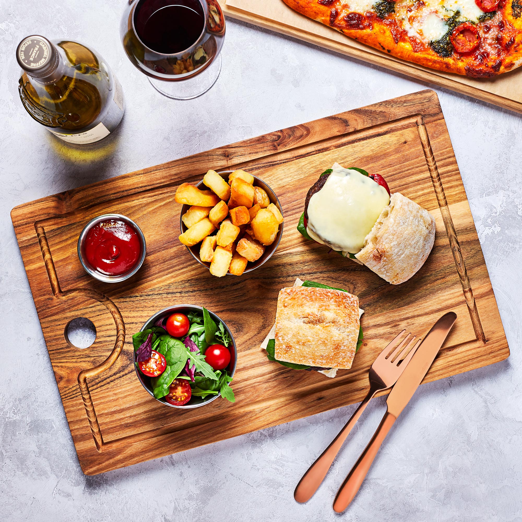 Teak Wood Serving Board 42.5 x 27cm