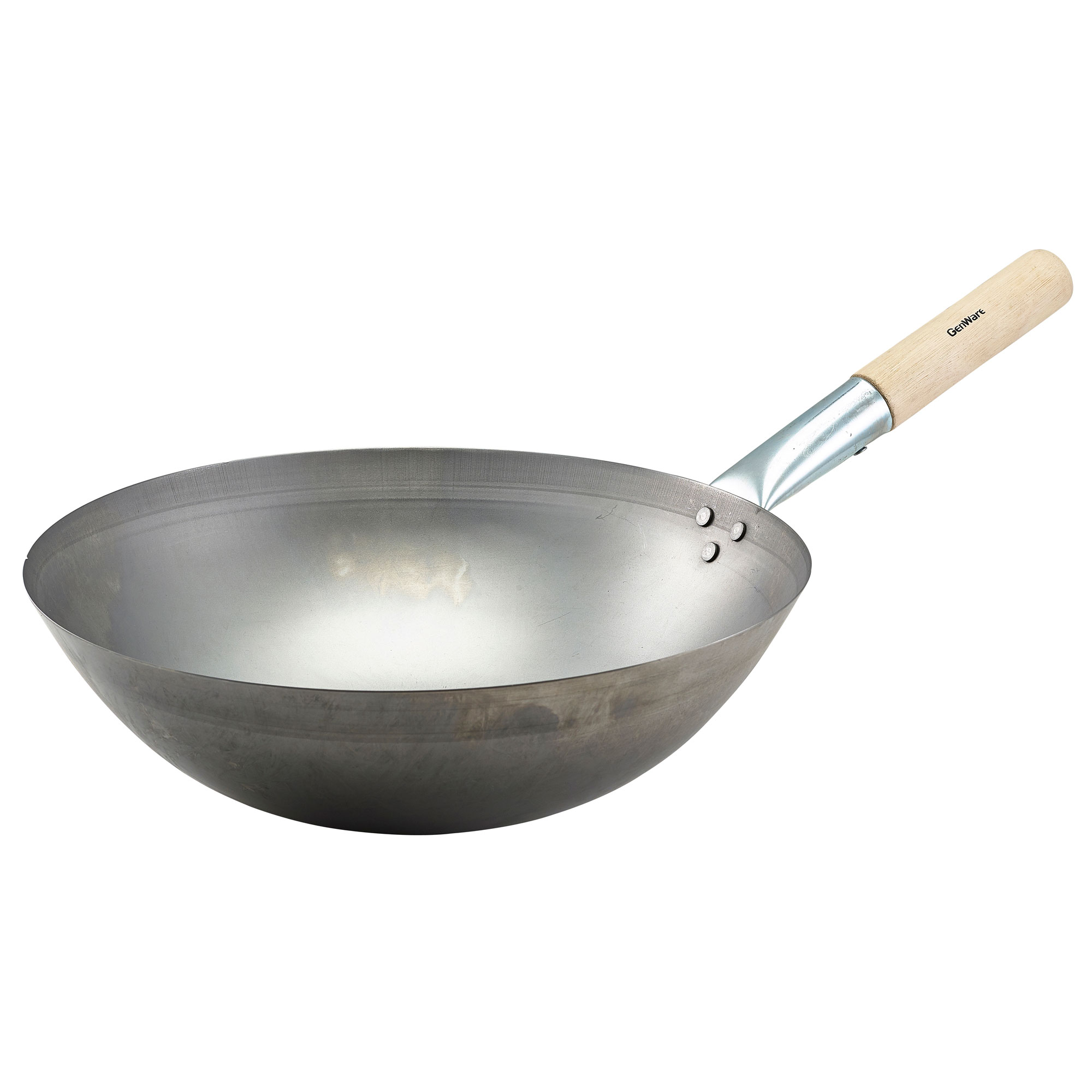 Black Iron Wok with Round Base 14inch / 35.6cm