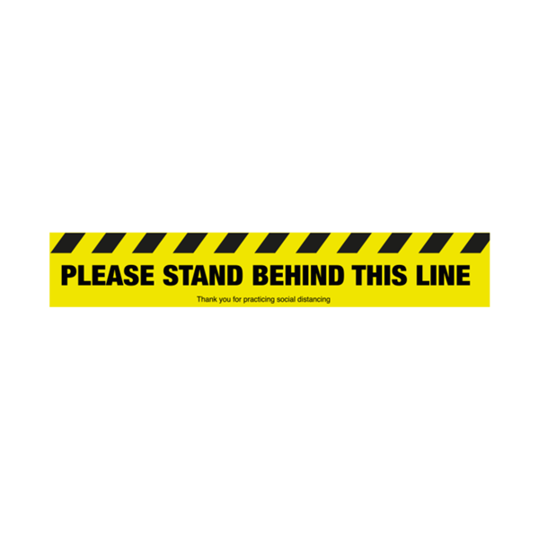 Please Stand Behind This Line Floor Graphic 60 x 10cm