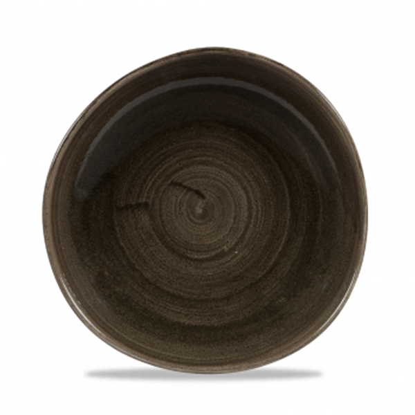 Stonecast Patina Iron Black Round Trace Plate 10.375inch