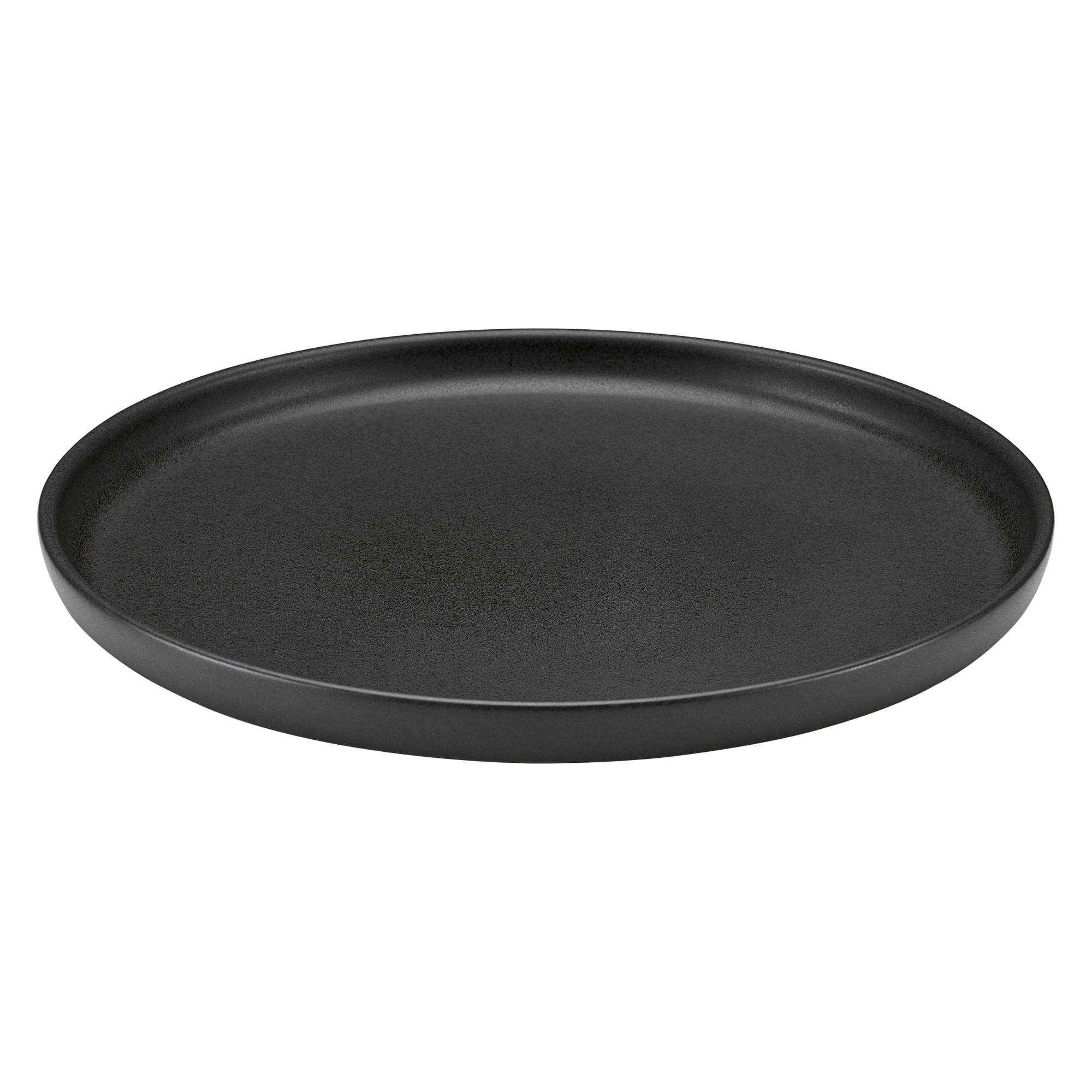 Elements Black Flat Round Plate 8.5inch / 22cm