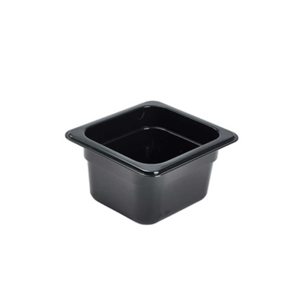 1/6 Black Polycarbonate GN Pan 100mm