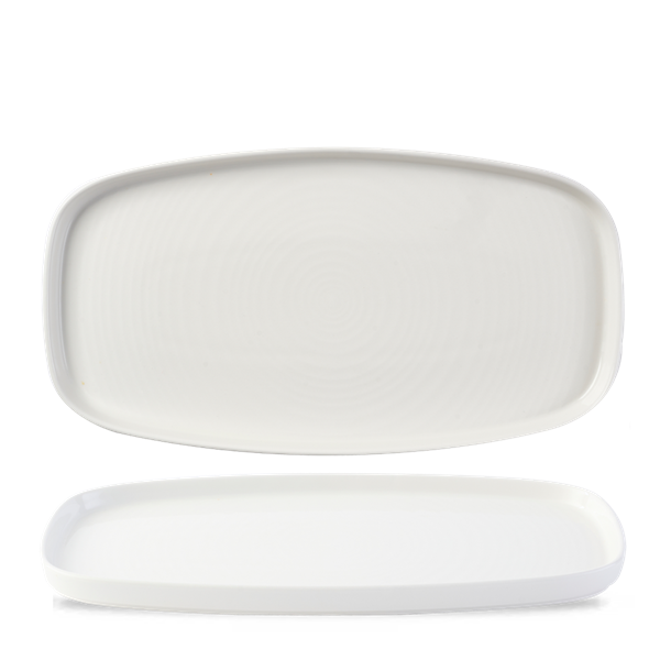 Chefs` Plates White Walled Oblong Plate 11.75inch x 6inch