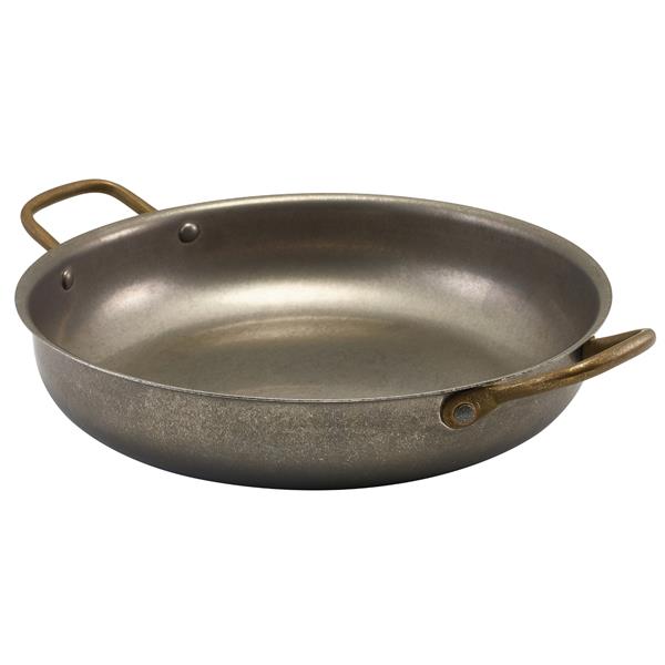 GenWare Vintage Steel Round Dish 9.5 x 2inch / 24.5 x 5cm