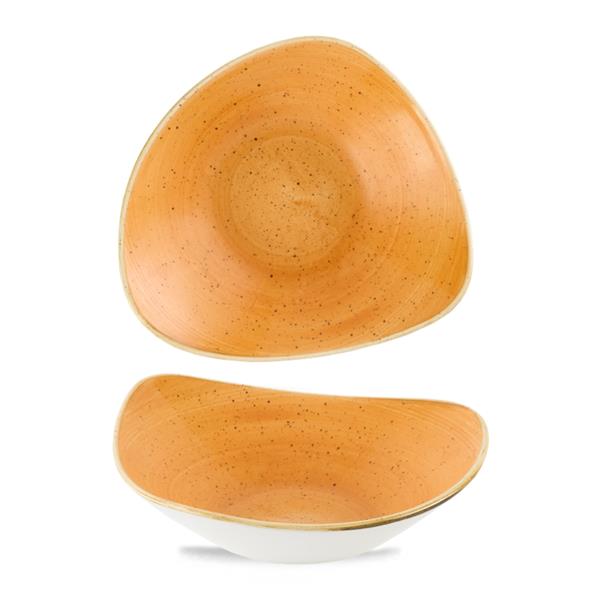 Stonecast Tangerine Triangle Bowl 9.25inch / 23.5cm