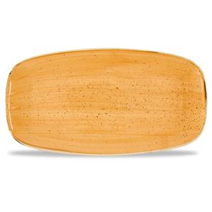 Stonecast Tangerine Chefs` Oblong Plate 13.875inch x 7.375inch / 35.5 x ...