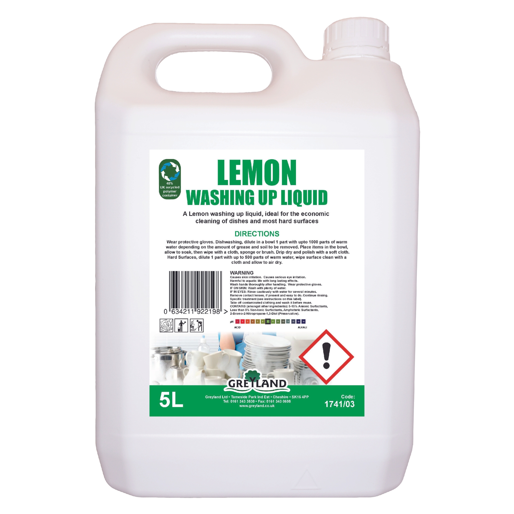 Lemon Washing Up Liquid 5ltr