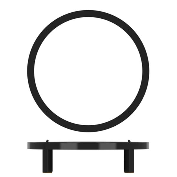 Black Luxor Metal Round Riser 28.5 x 7cm