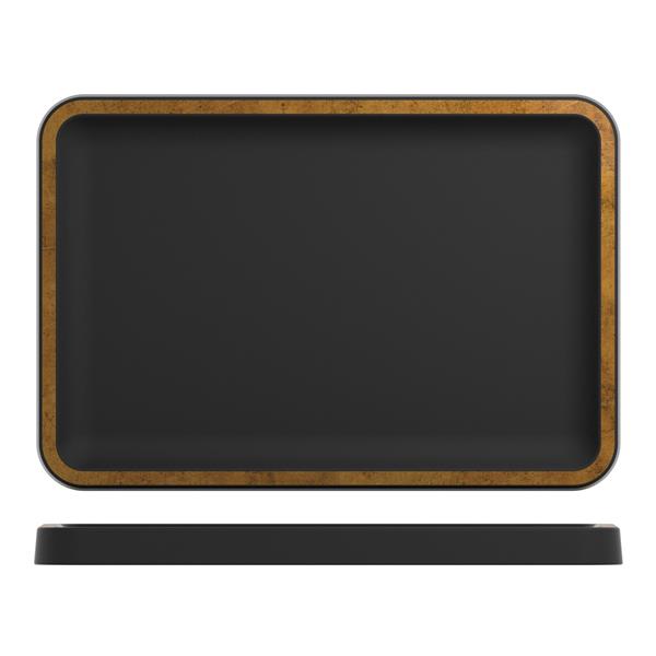Copper/Black Utah Melamine Tray 34 x 23cm