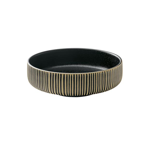Nara Black & White Bowl Round 21cm / 1460ml