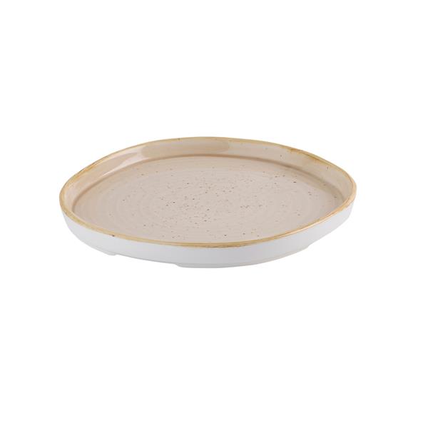 Churchill Stonecast Nutmeg Cream Organic Walled Plate 8.25inch / 21cm