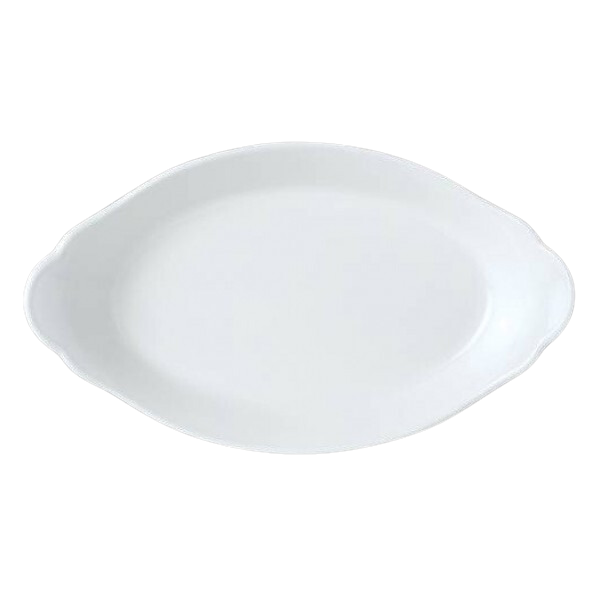 Simplicity White Oval Eared Dish 20cm x 11cm