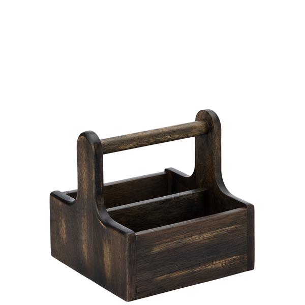 Small Black Wooden Table Caddy
