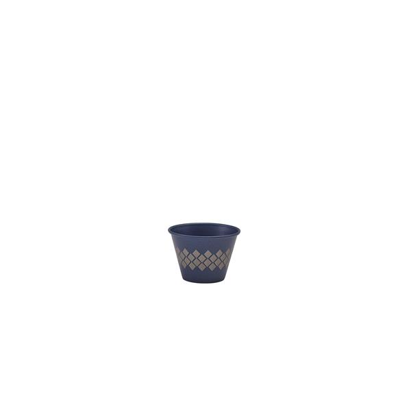 GenWare Metallic Blue Diamond Ramekin 2.5oz / 71ml
