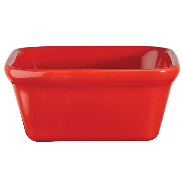 Churchill Cookware Square Pie Dish Red 4.75inch / 12cm